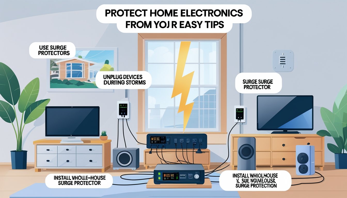 How To Protect Electronics From Power Surges With Easy Home Tips.